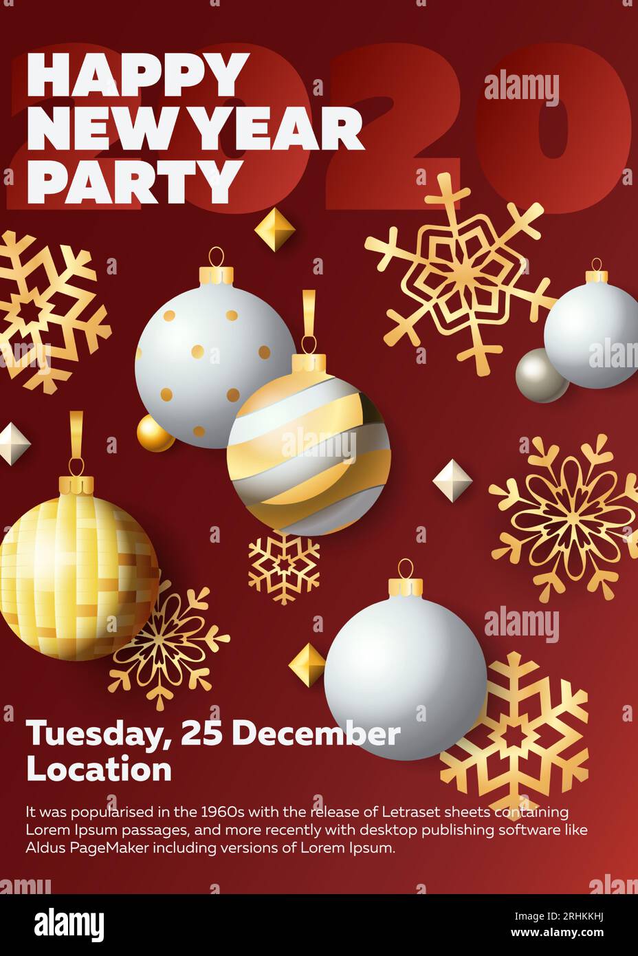 New Year party placard Stock Vector Image & Art - Alamy