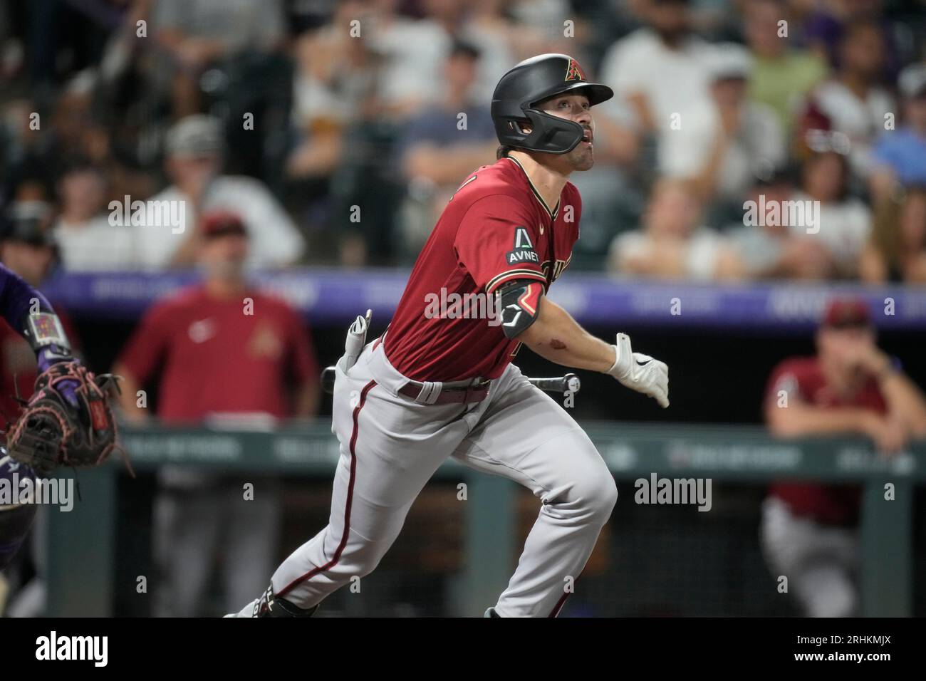 Arizona Diamondbacks left fielder Corbin Carroll (7) in the seventh inning of a baseball game ...