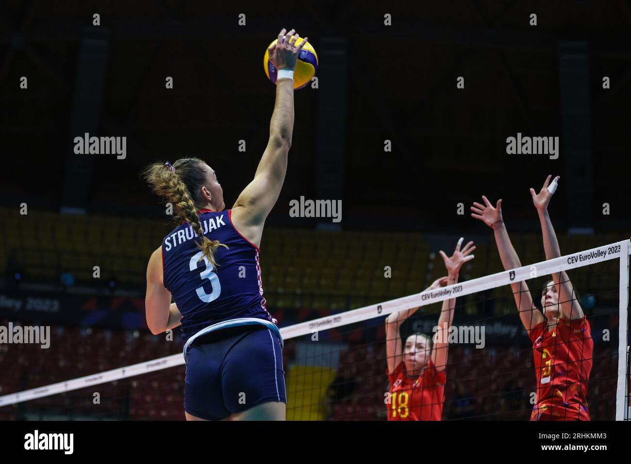 Monza, Italy. 17th Aug, 2023. Ema Strunjak #3 of Croatia seen in action ...