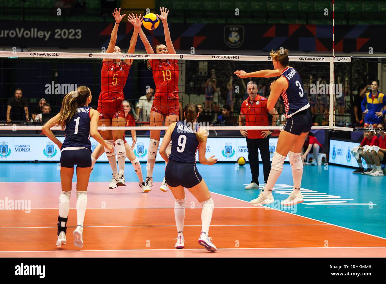 Monza, Italy. 17th Aug, 2023. Ema Strunjak #3 of Croatia seen in action ...