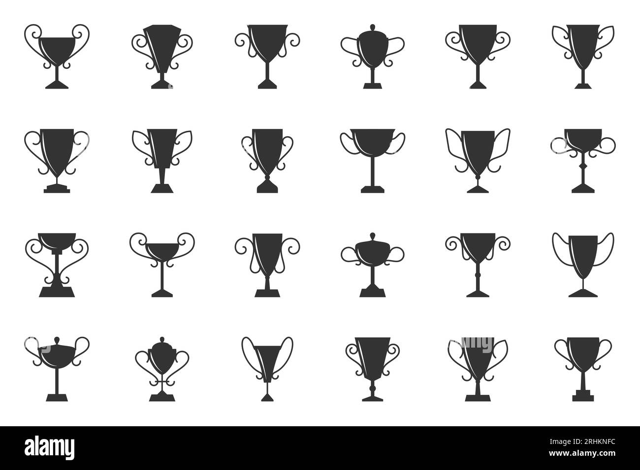 Trophy cup pictogram icon Black and White Stock Photos & Images - Alamy