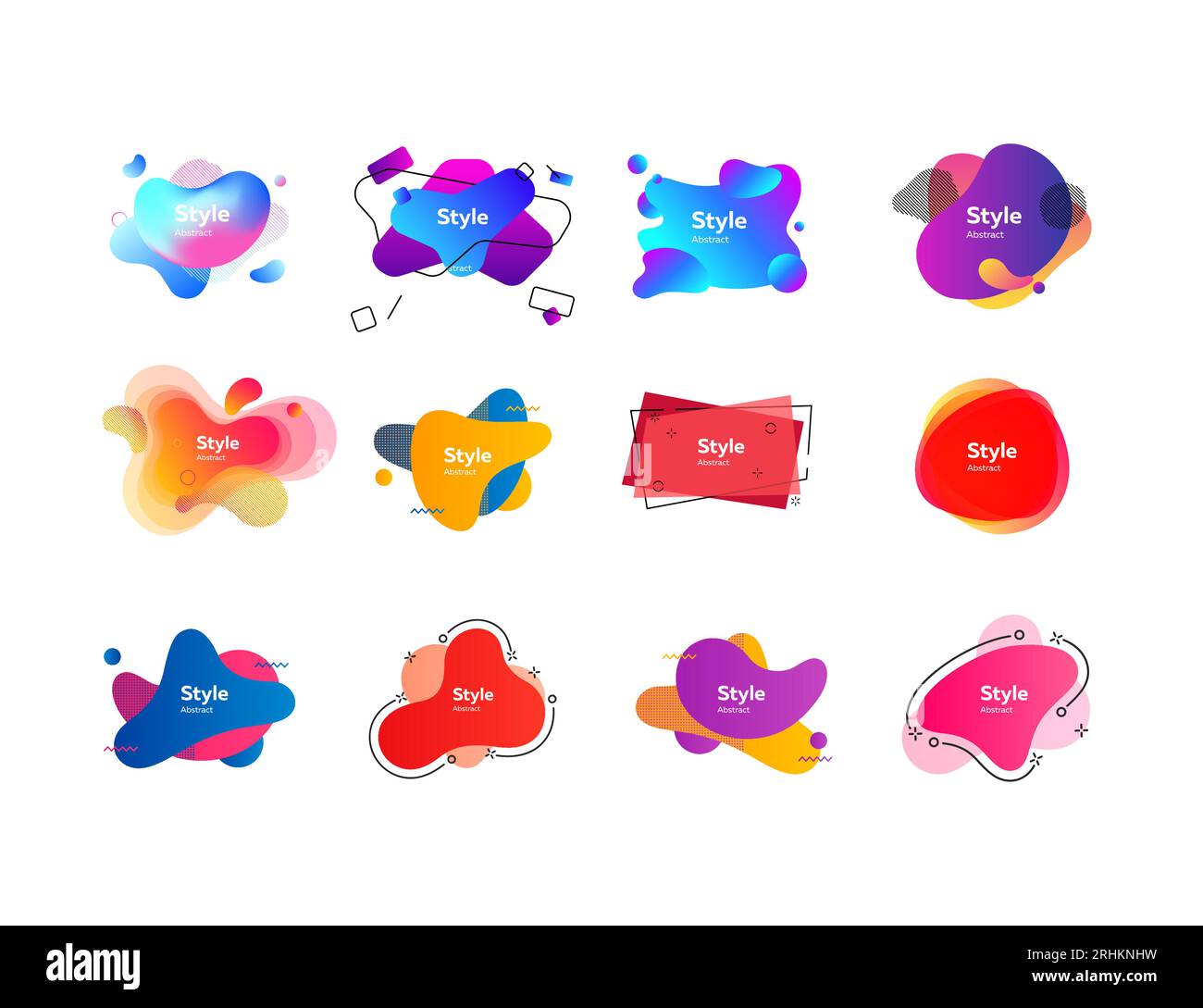 Set of vivid abstract geometric shapes Stock Vector Image & Art - Alamy