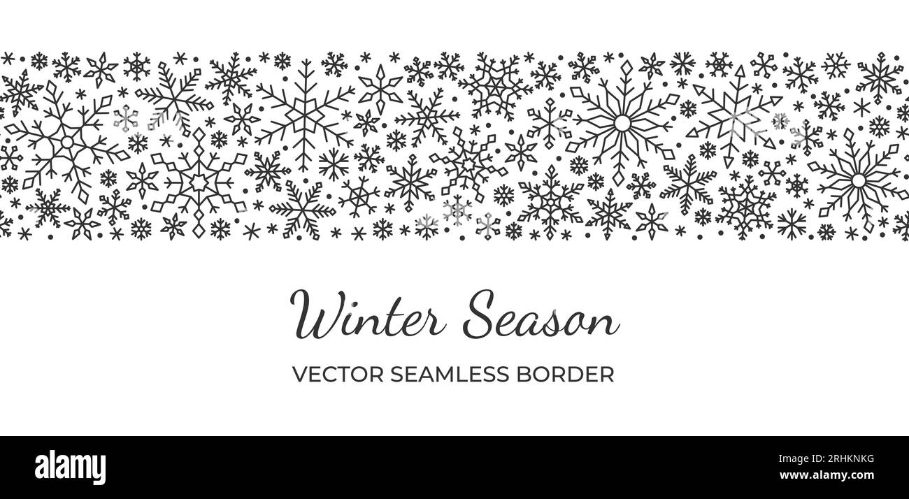 Black And White Snowflake Borders