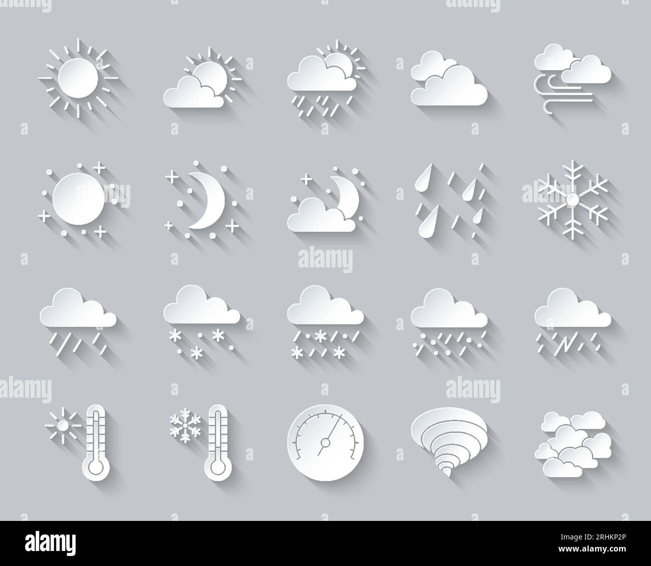 Weather sign with icons and barometer hi-res stock photography and ...