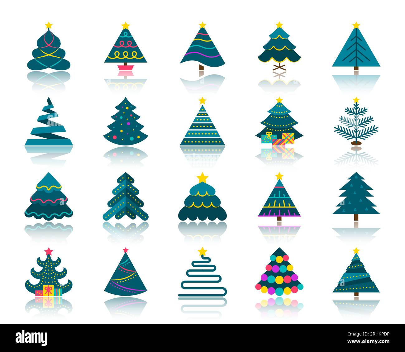 Abstract tree reflection Stock Vector Images - Alamy