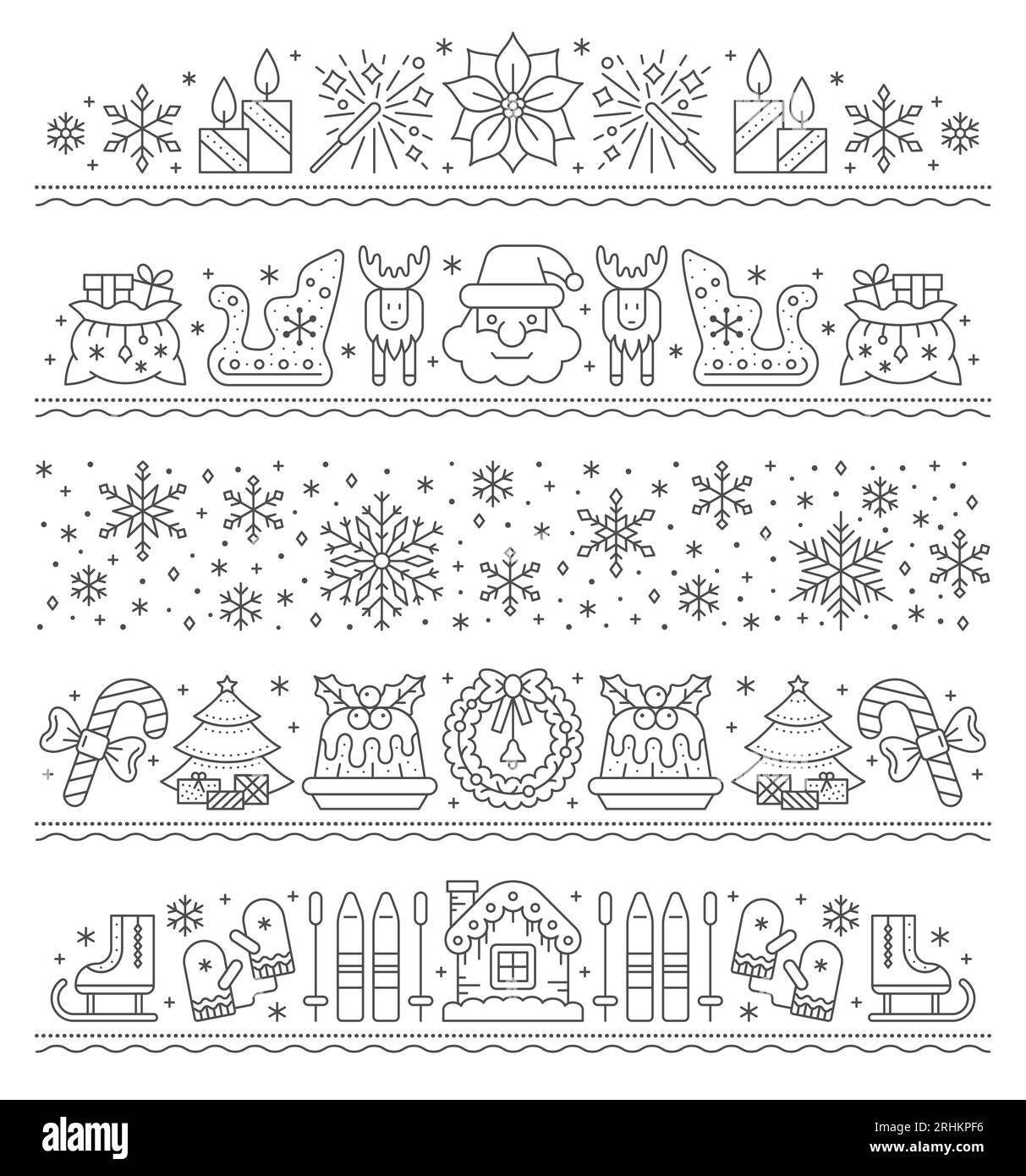 Candy Cane Black And White Border