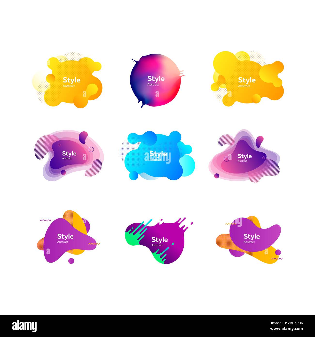 Set of bright creative graphic elements Stock Vector Image & Art - Alamy