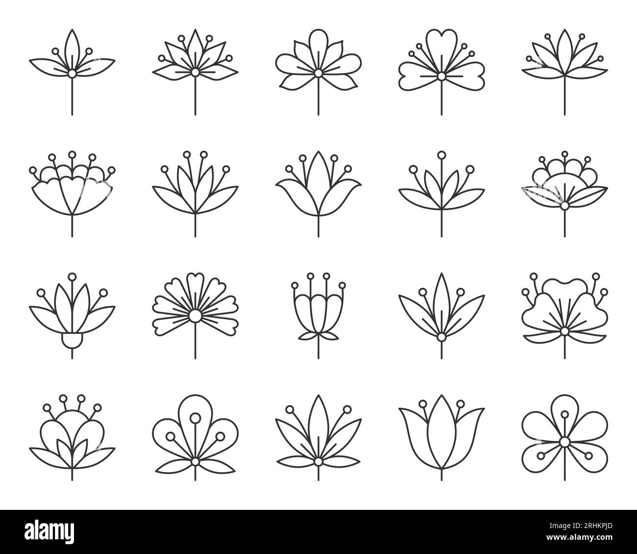 Dahlia vector vectors Black and White Stock Photos & Images - Alamy