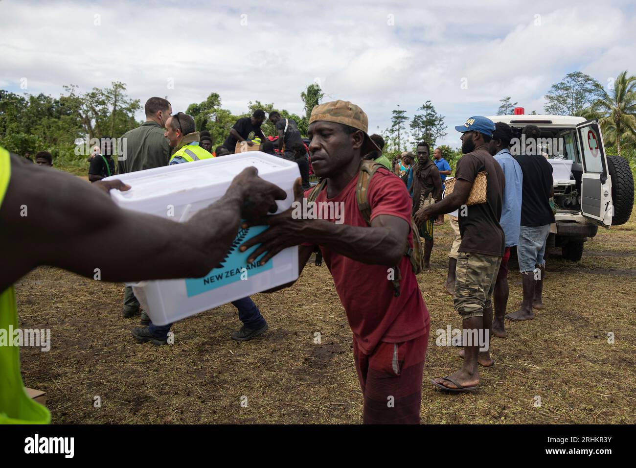 Bougainville Island, Papua New Guinea. 12 August, 2023. Villagers and ...