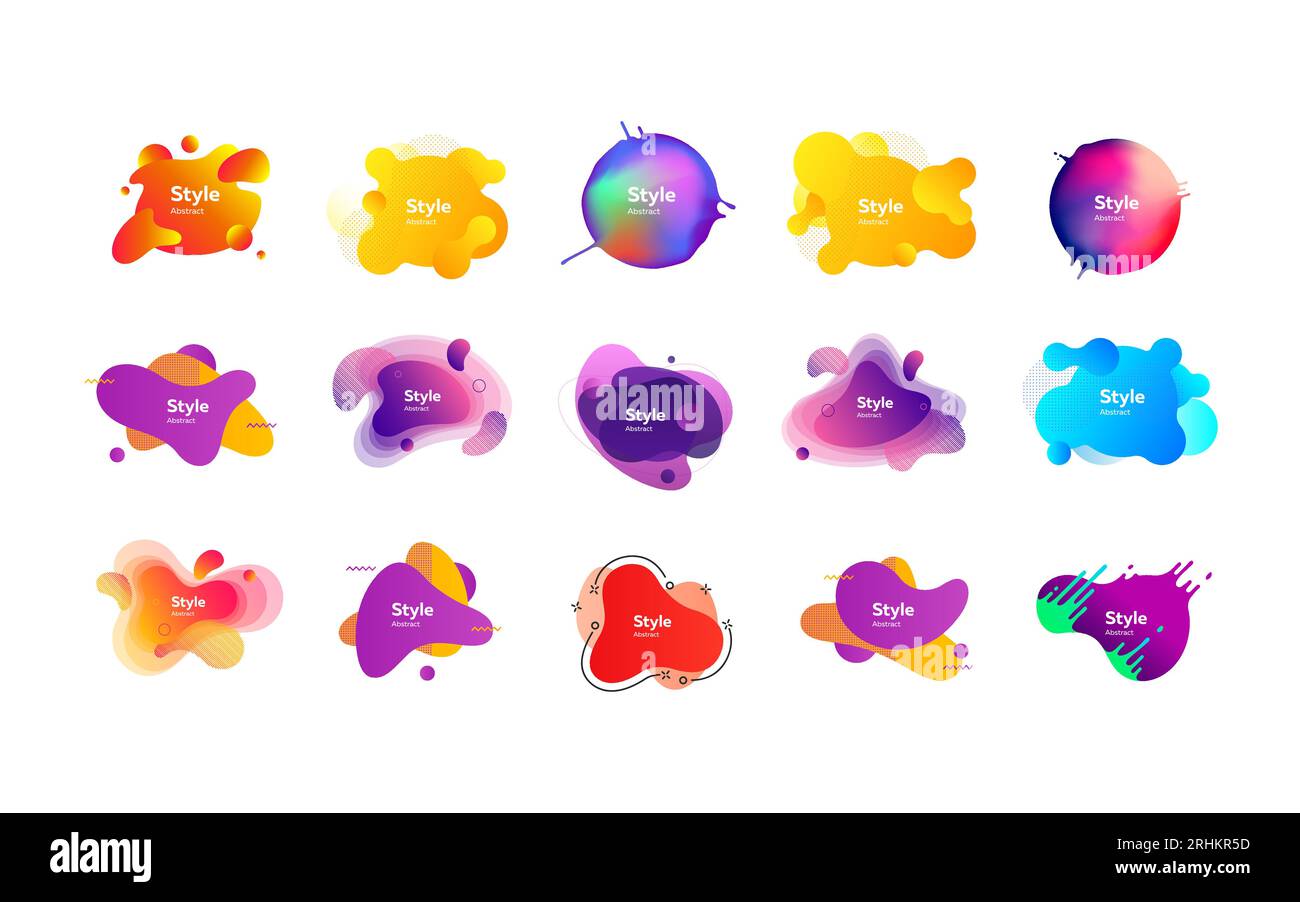 Set of bright creative graphic elements Stock Vector Image & Art - Alamy