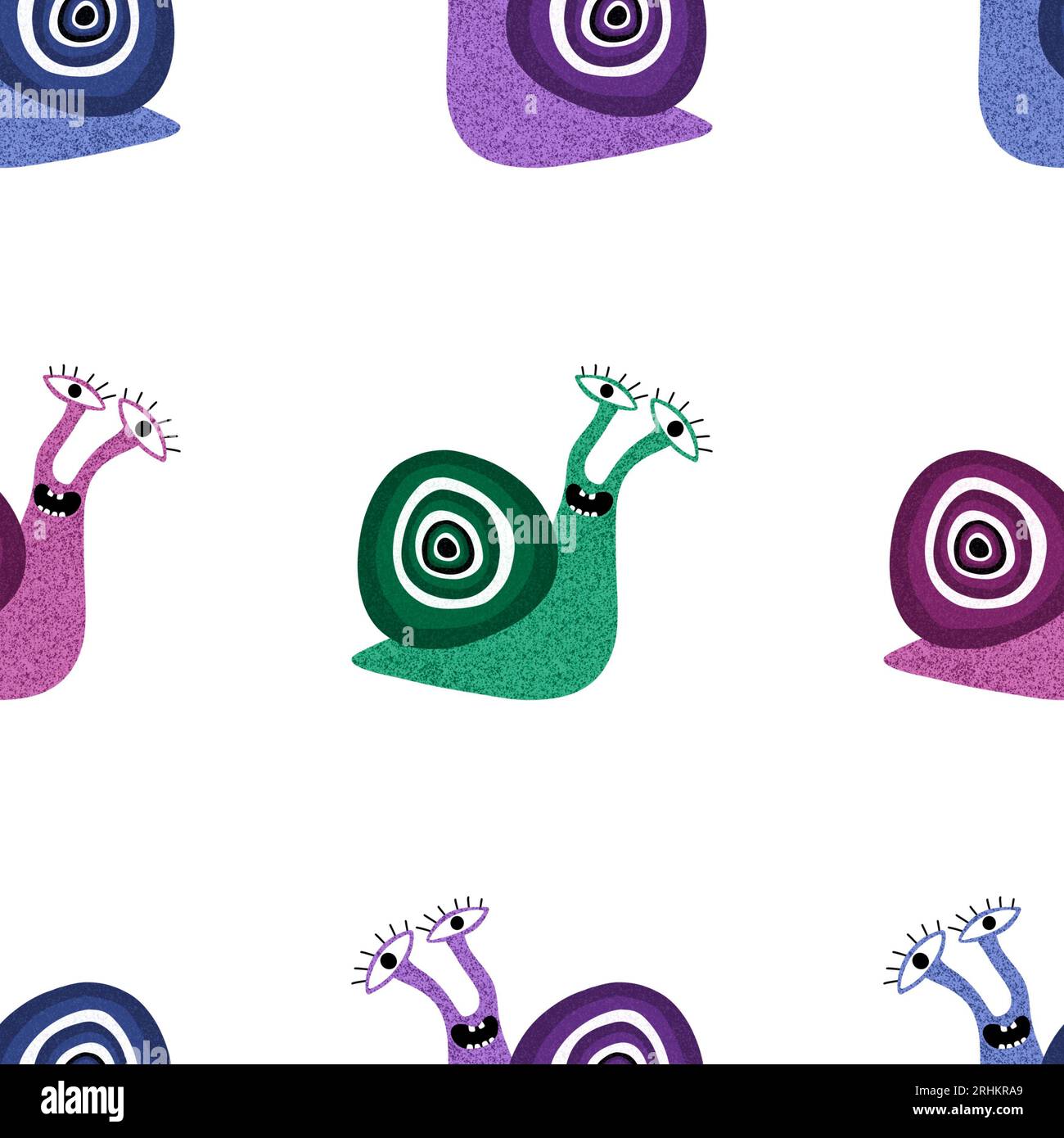 Cartoon animals seamless snails pattern for fabrics and wrapping paper ...