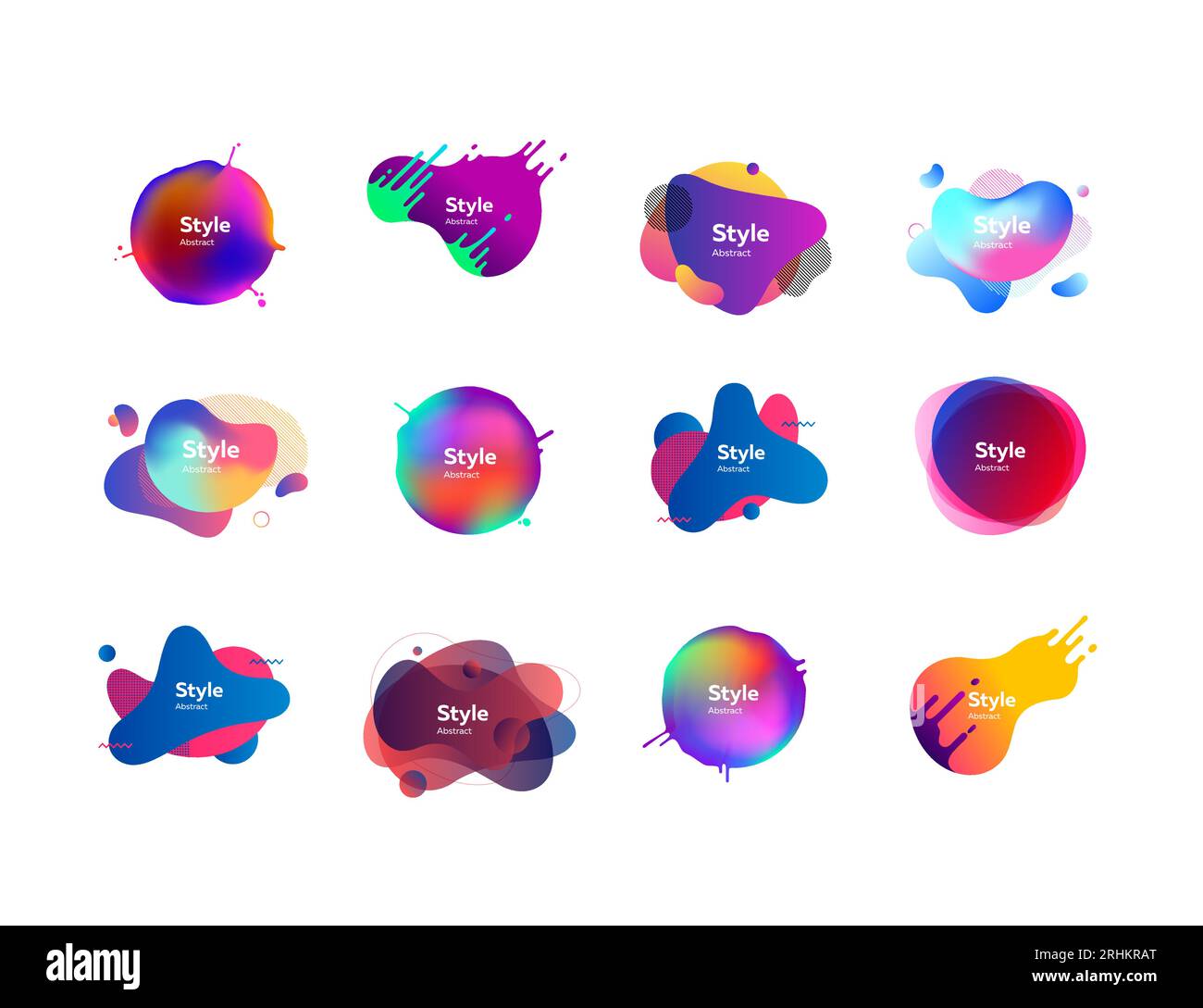 Set of abstract colorful graphic elements Stock Vector Image & Art - Alamy