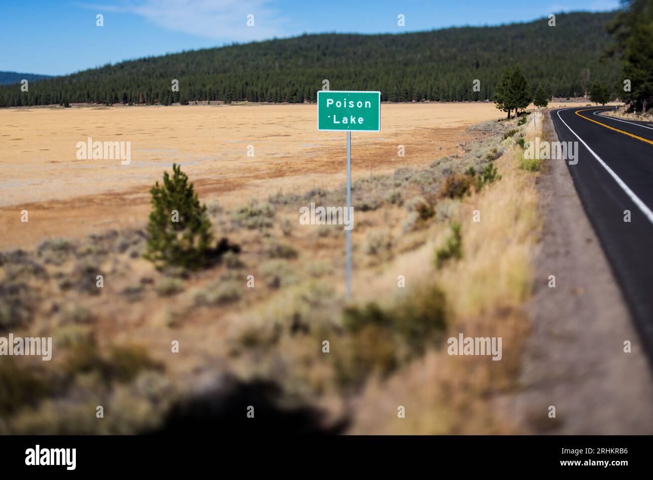 Poison Lake Lassen County California in winter scenery Stock Photo - Alamy