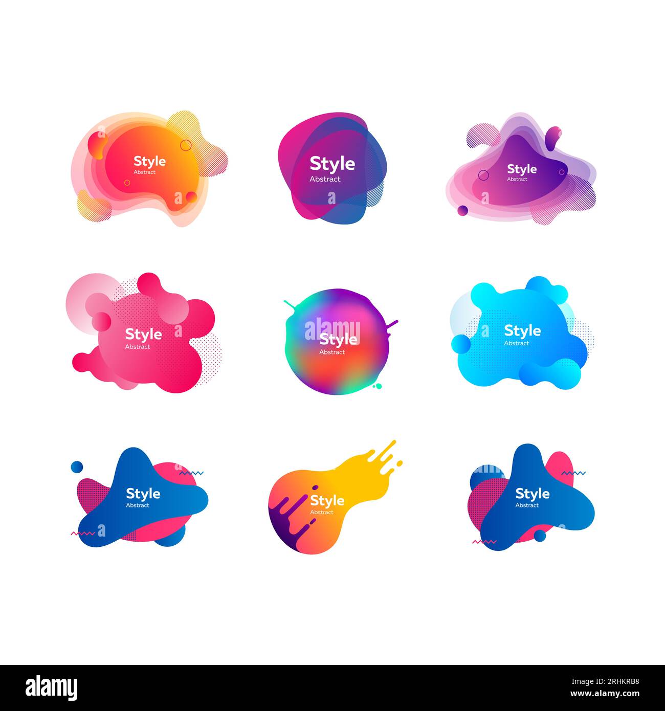 Set of beautiful flowing graphic elements Stock Vector Image & Art - Alamy