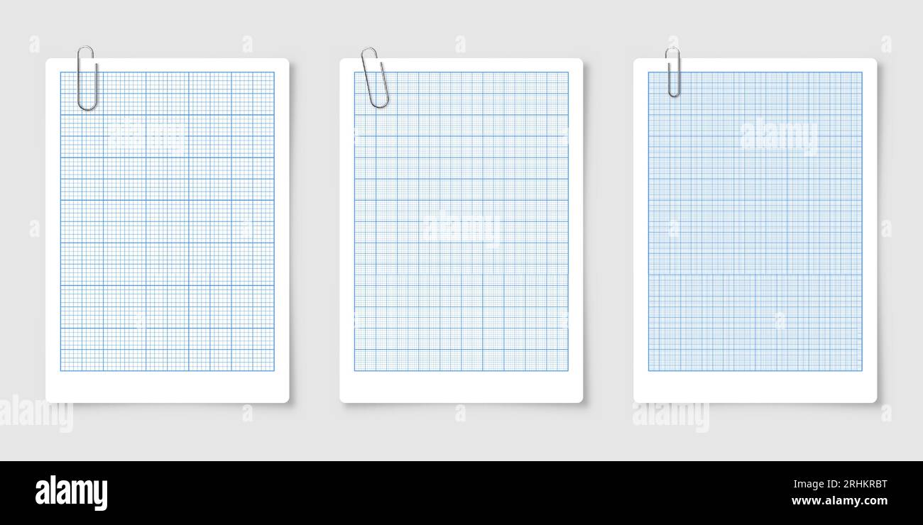 Sheet of graph paper with grid. Millimeter paper texture, geometric ...