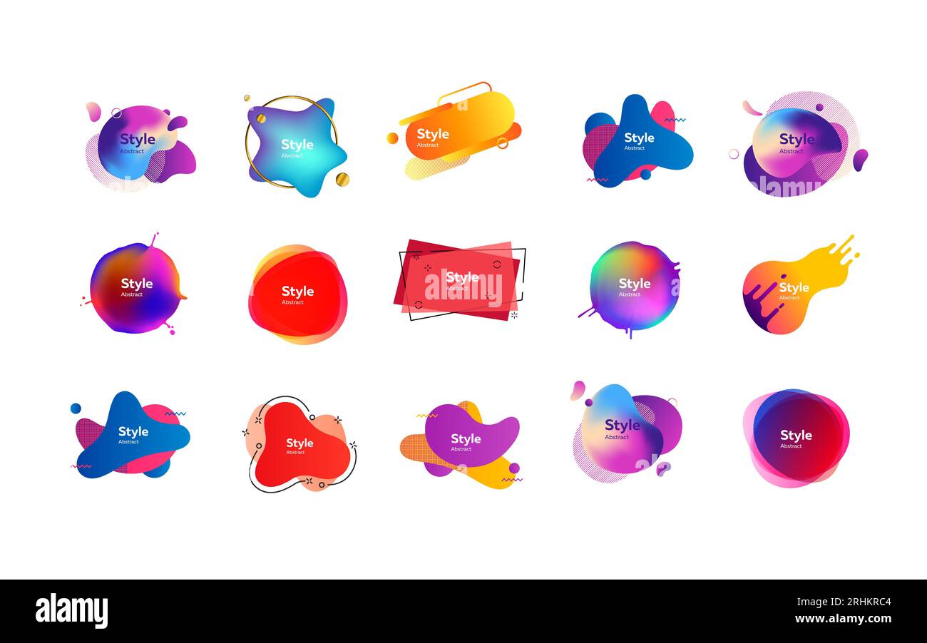 Set of creative multi-colored bubble-shaped objects Stock Vector Image ...