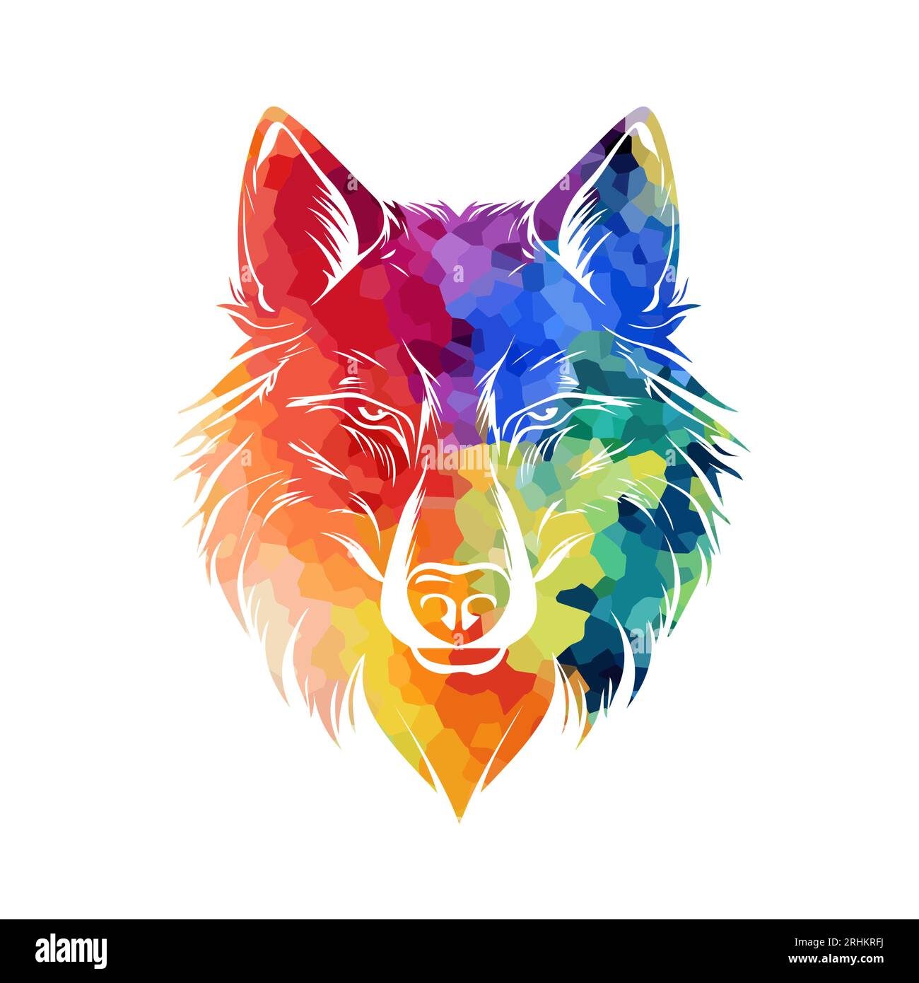 Futuristic wolf illustration hi-res stock photography and images - Alamy