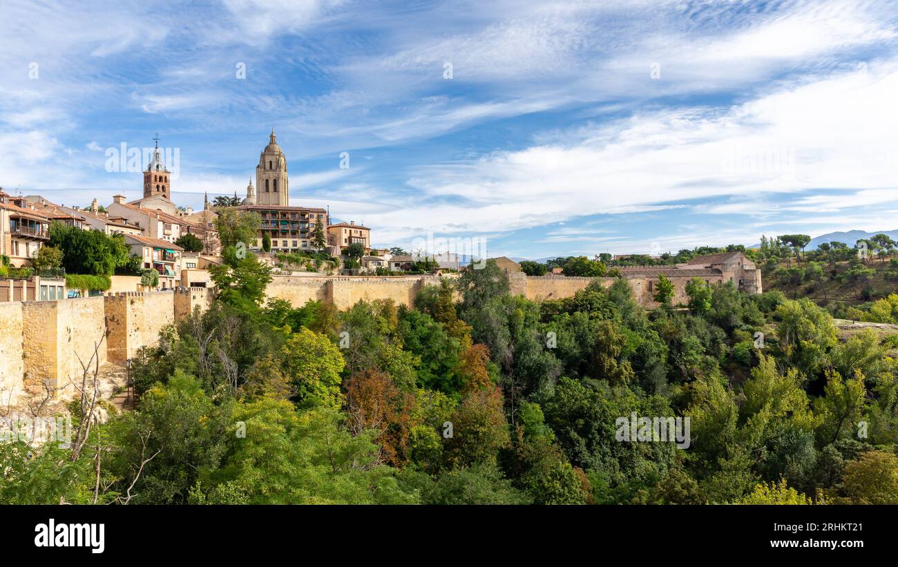 Segovia, Spain, high resolution panorama of the city with Segovia ...