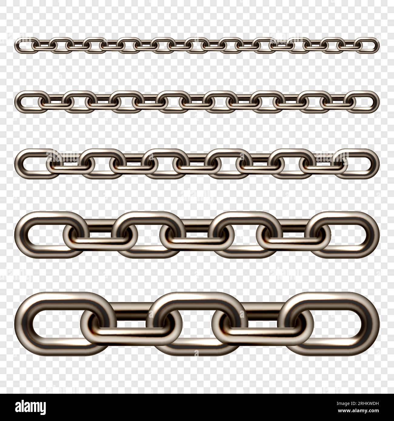 Realistic brown metal chain with old rusty links. Heavy steel chain for ...