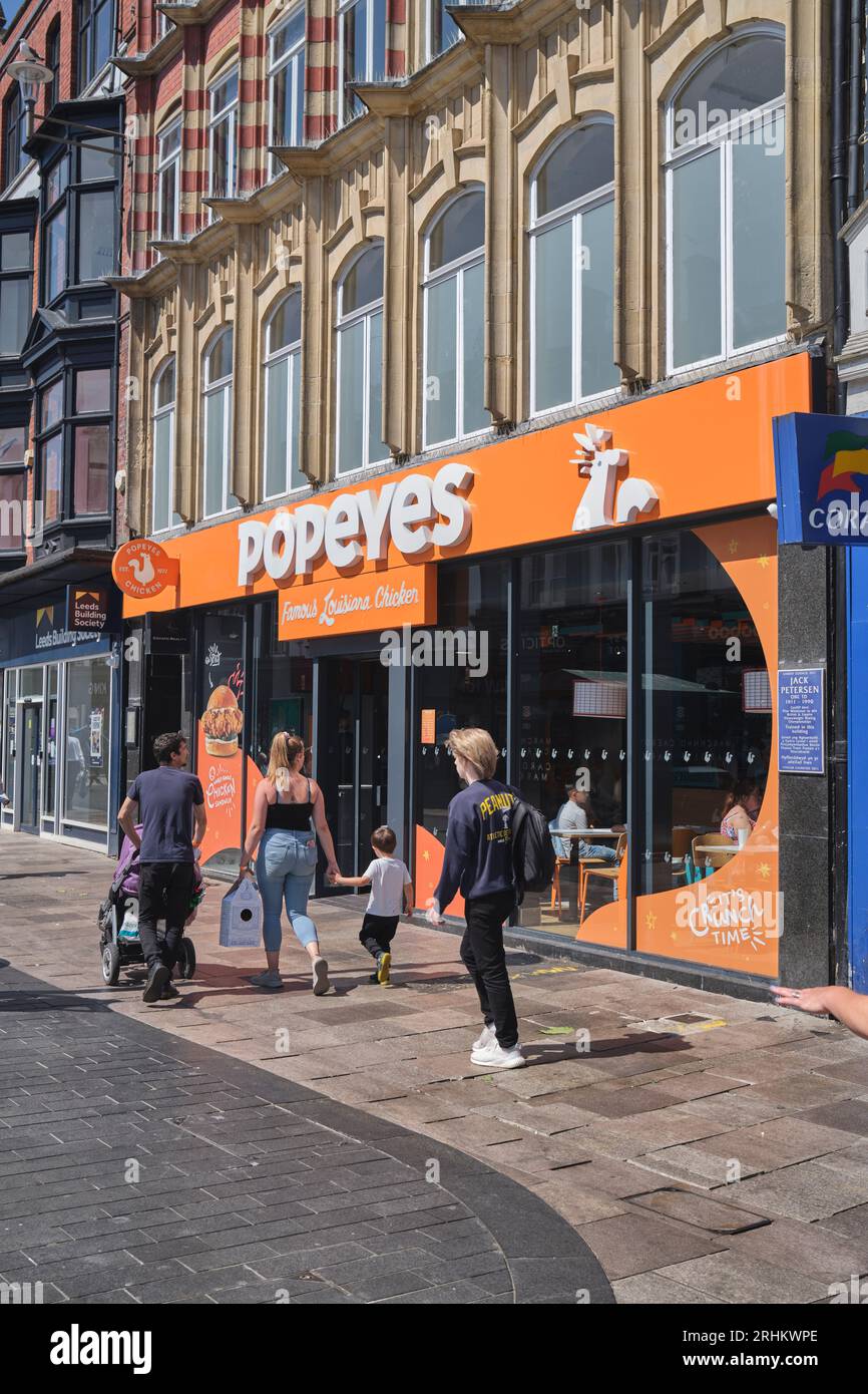 Popeyes Louisiana Kitchen Restaurant Cardiff South Wales Stock Photo ...