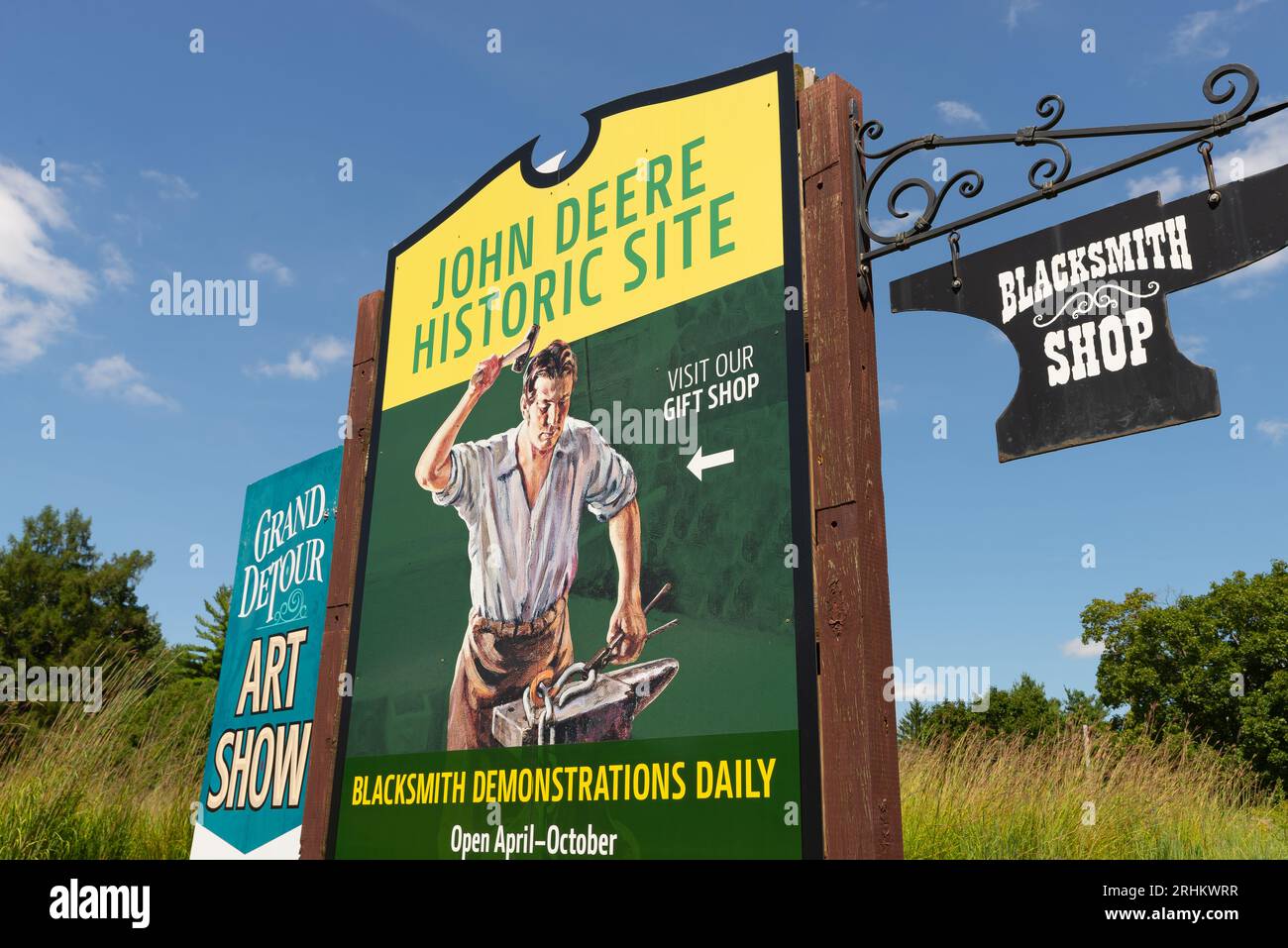 Grand Detour, Illinois - United States - August 16th, 2023: The John ...