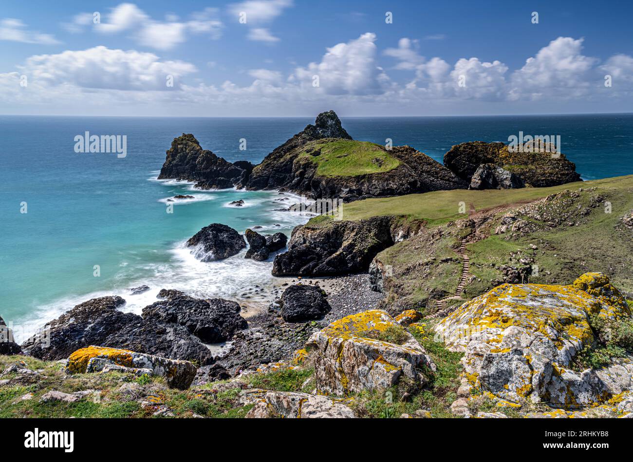 Kynance coast path view hi-res stock photography and images - Alamy