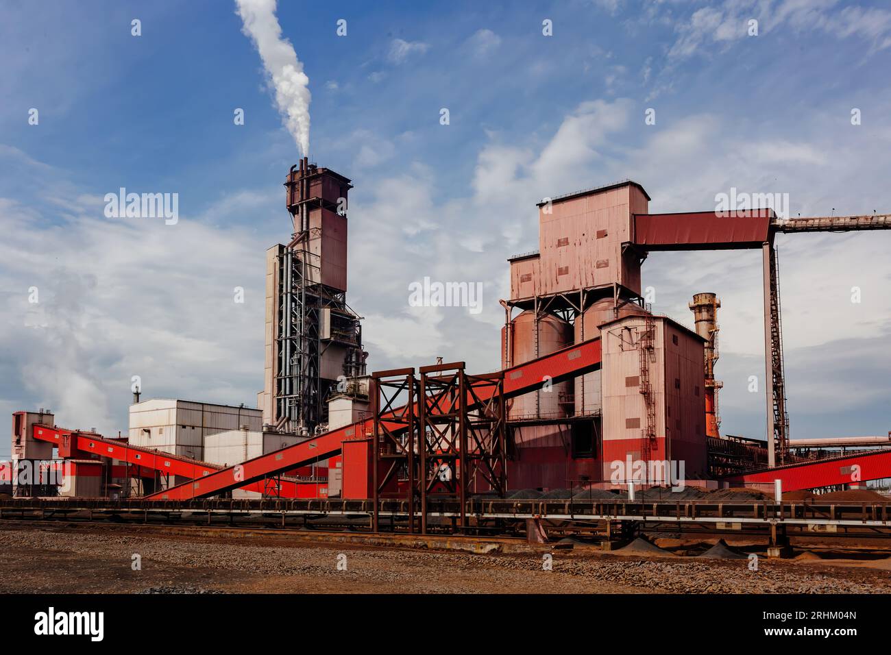 Large briquetted iron making furnace Stock Photo - Alamy