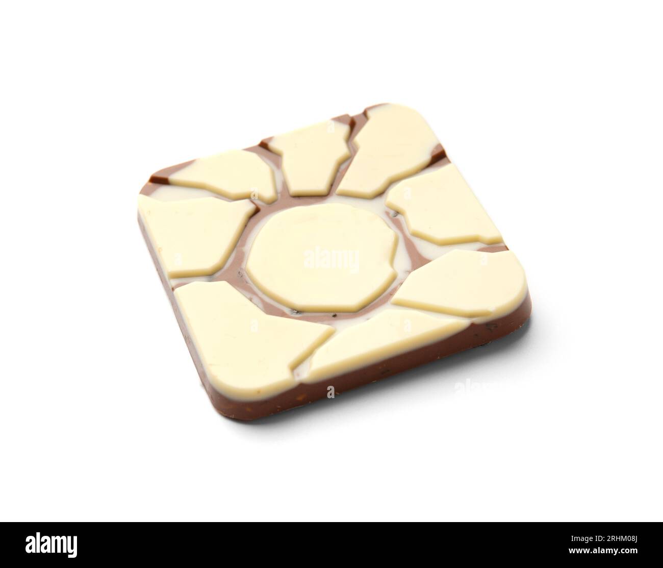 Milk chocolate with nuts and raisins in a square shape with a beautiful ...