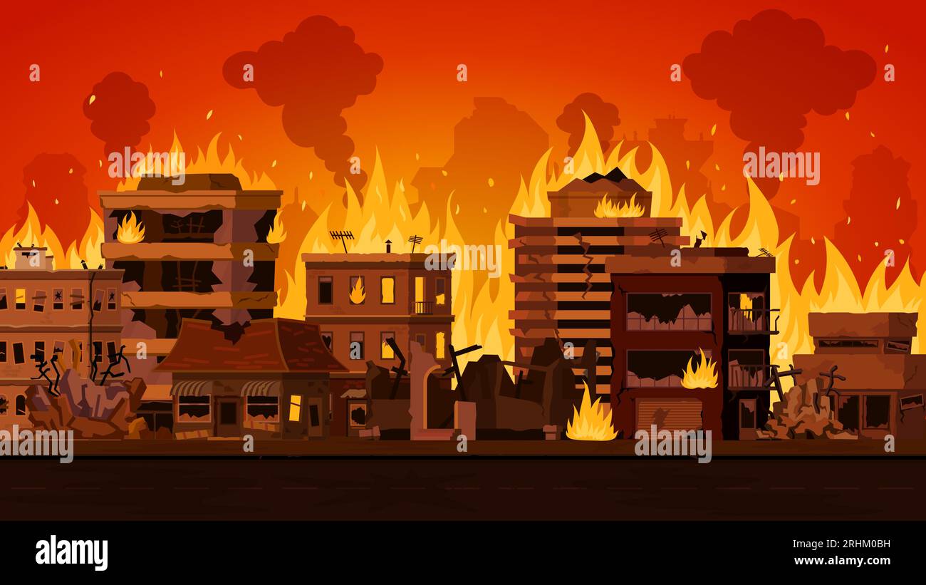 Earthquake damage building debris Stock Vector Images - Alamy