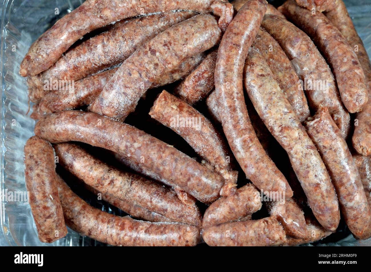 Middle Eastern raw fresh beef sausage, Egyptian sausages. it is a dry ...
