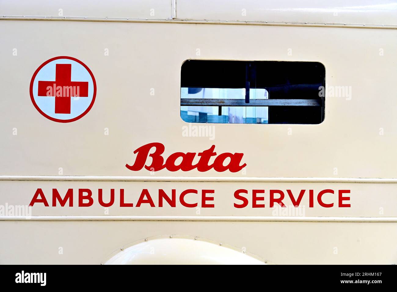 A Bata Red Cross WWII Ambulance Service vehicle in the Imperial War ...