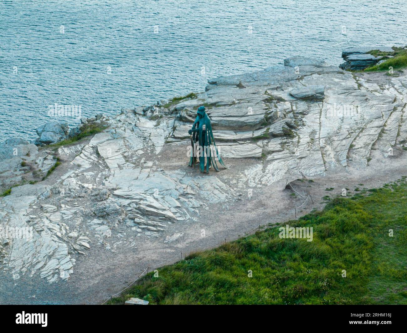 Aerial photograph of Tintagel castle, Cornwall, England. Tintagel ...