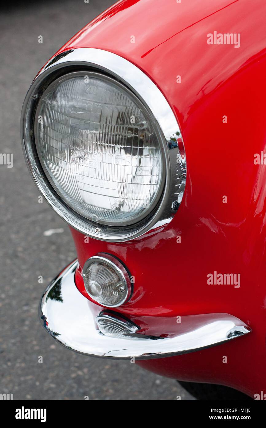 Colour photographs of a range of corvette stingray cars including close ...