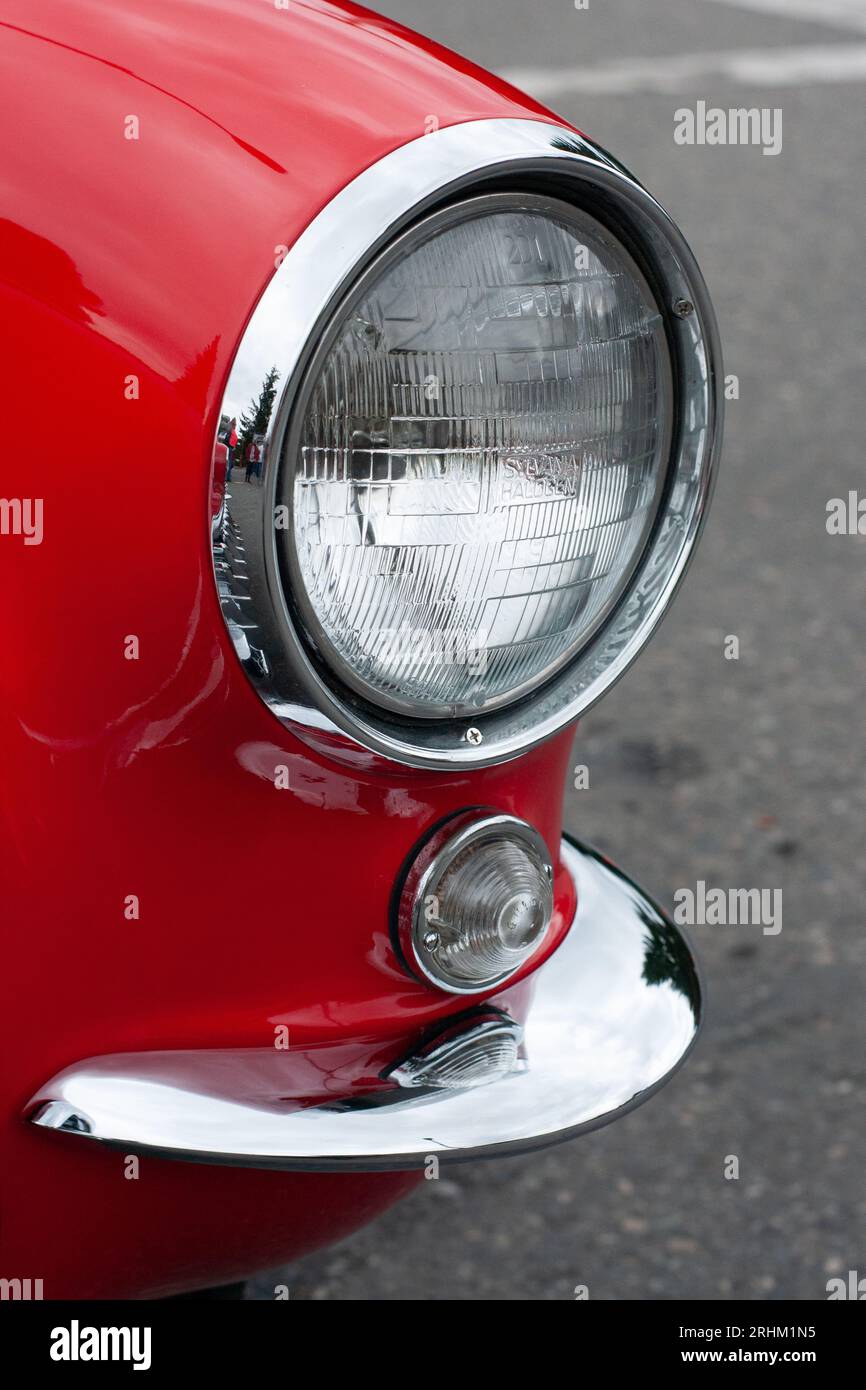 Colour photographs of a range of corvette stingray cars including close ...