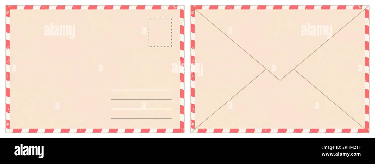 Front And Back Of Envelope Clipart