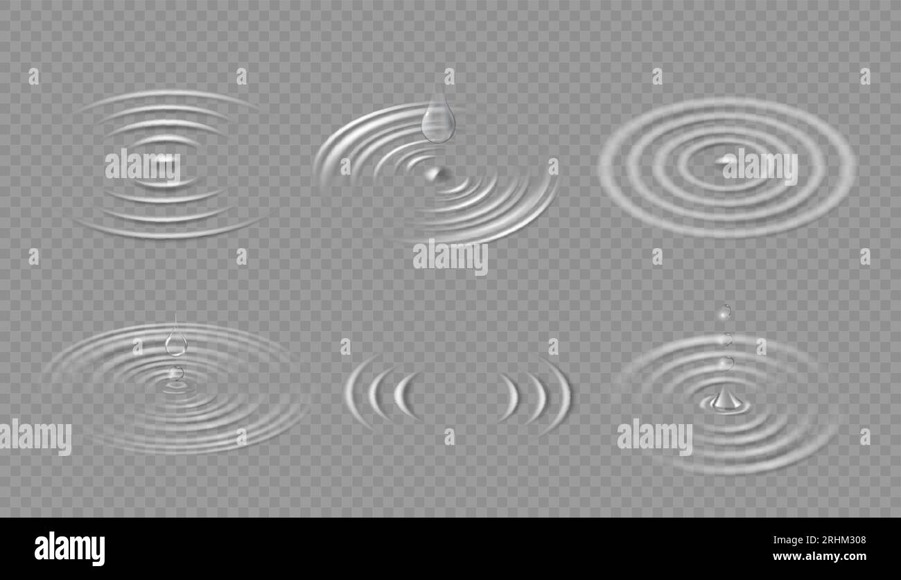 Droplet of water in puddle Stock Vector Images - Alamy