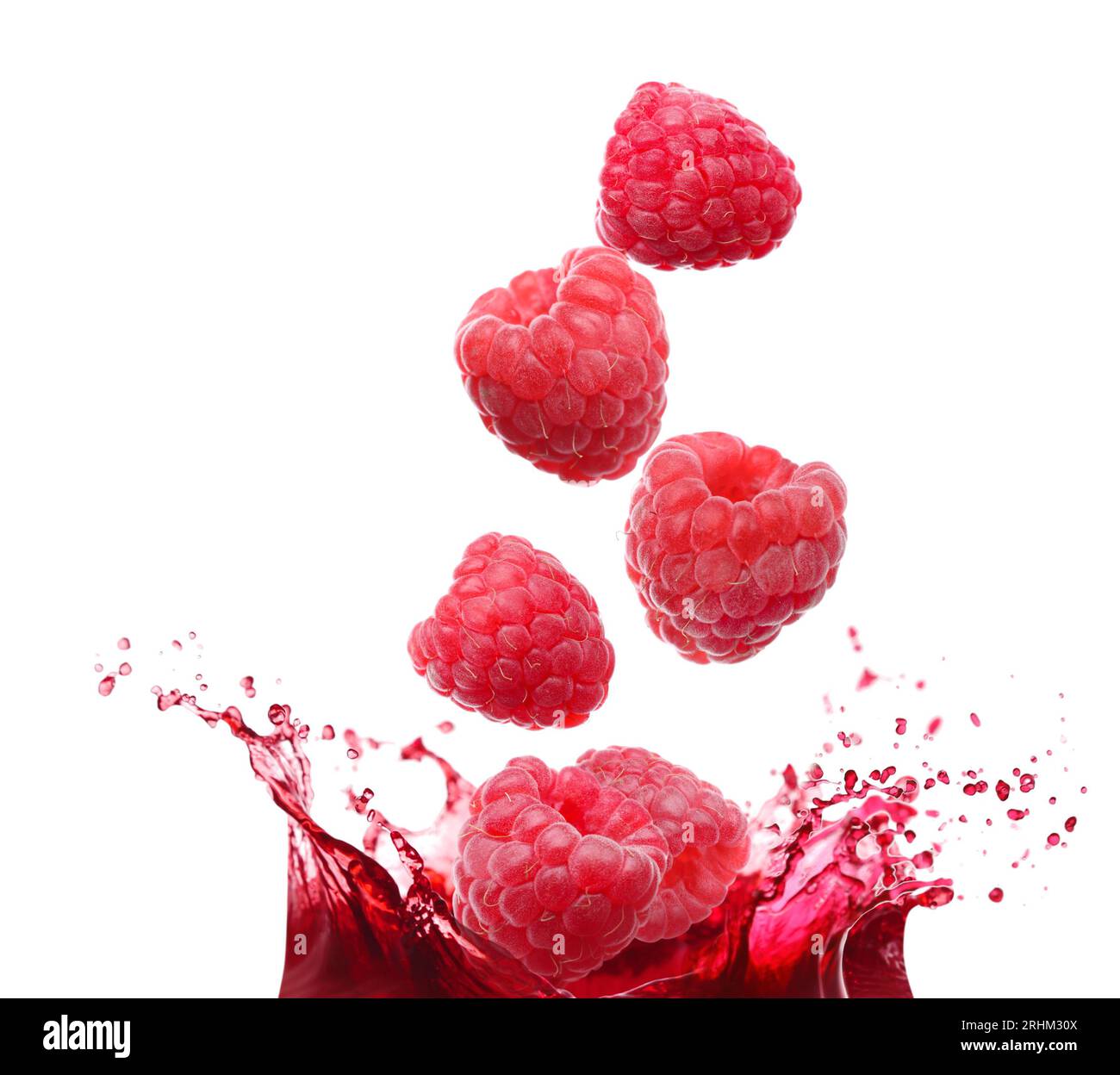 Red juicy raspberries fall juice hi-res stock photography and images ...