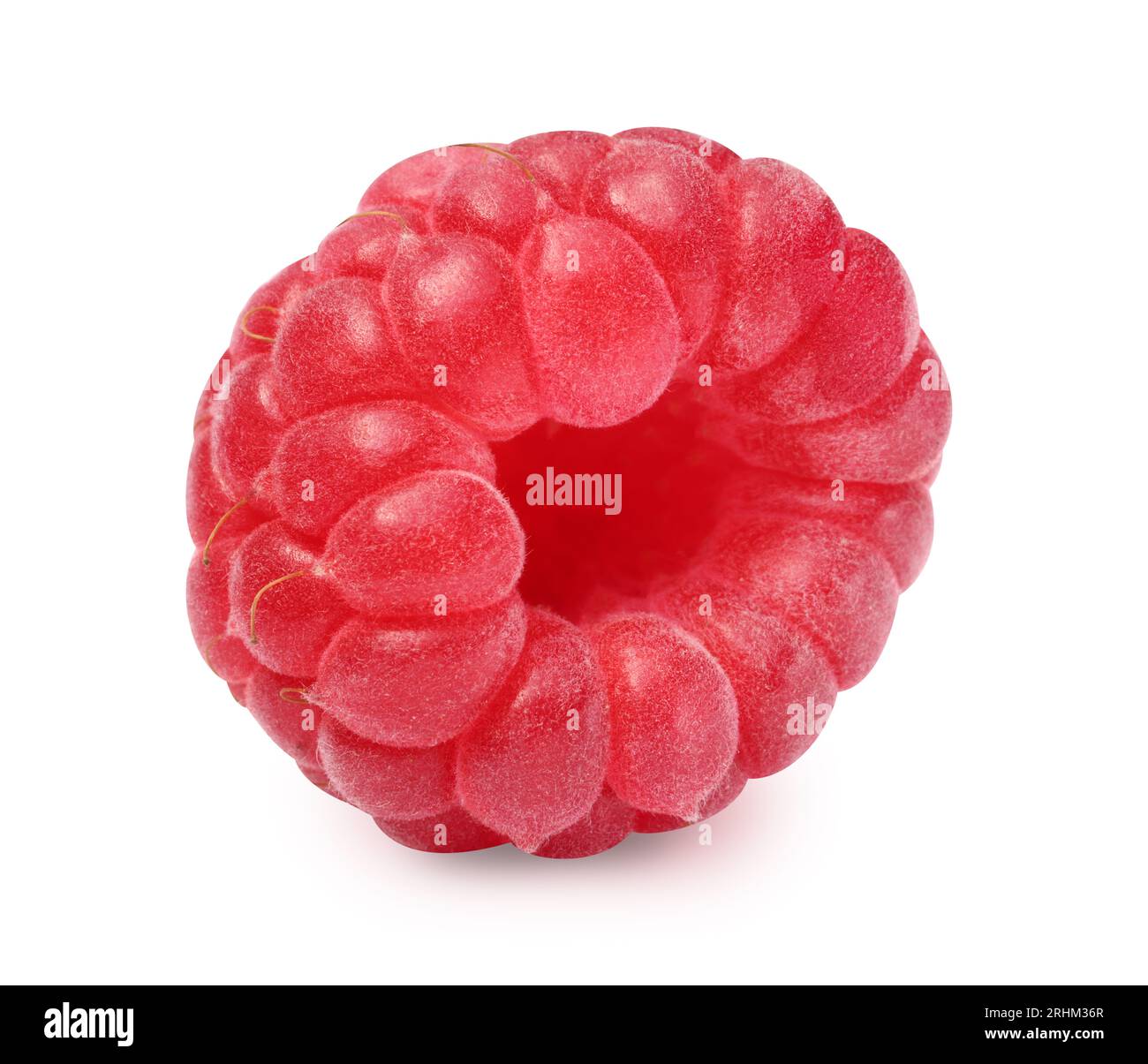 One tasty ripe raspberry isolated on white Stock Photo - Alamy