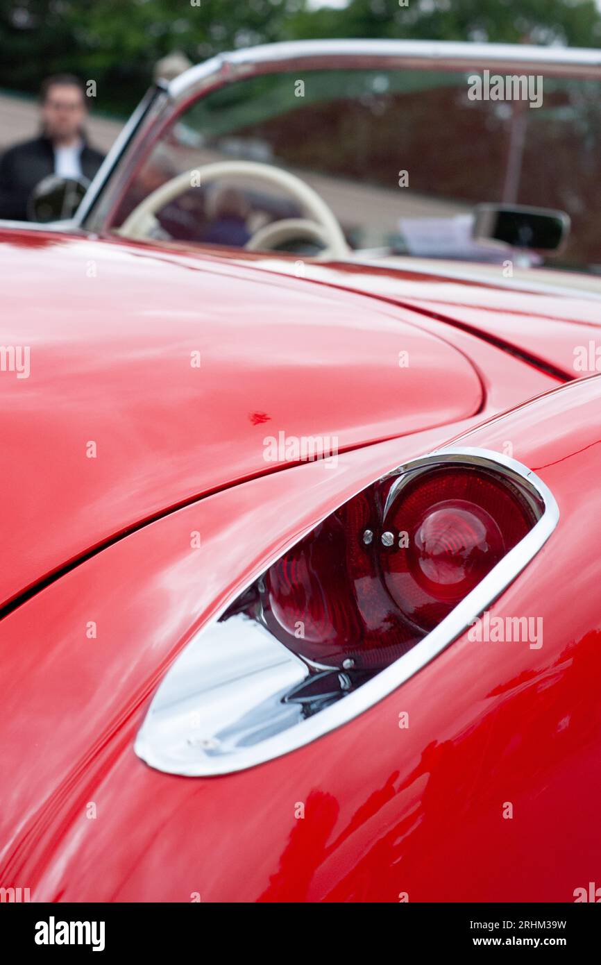 Colour photographs of a range of corvette stingray cars including close ...