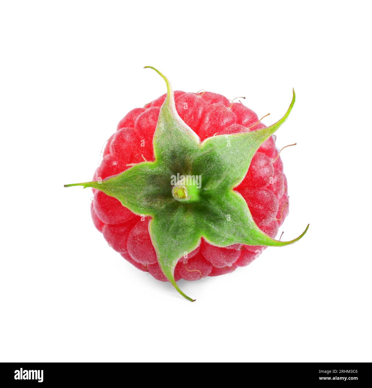 One tasty ripe raspberry isolated on white Stock Photo - Alamy