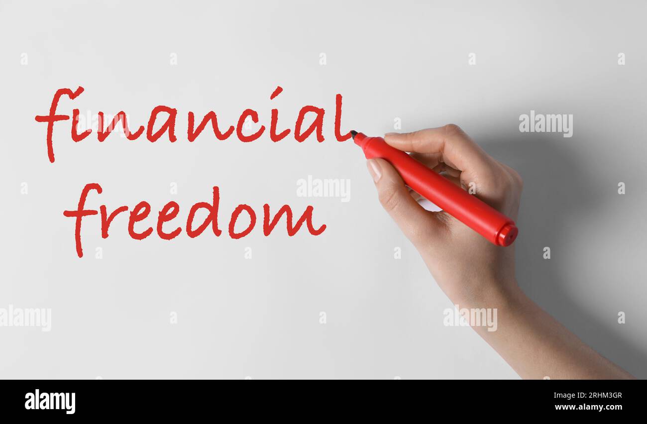 Woman hand writing freedom word hi-res stock photography and images - Alamy