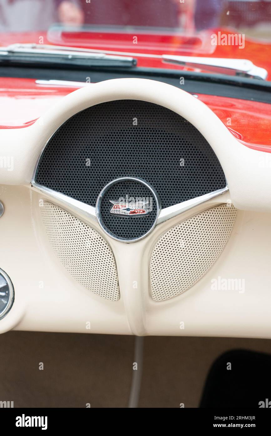 Colour photographs of a range of corvette stingray cars including close ...