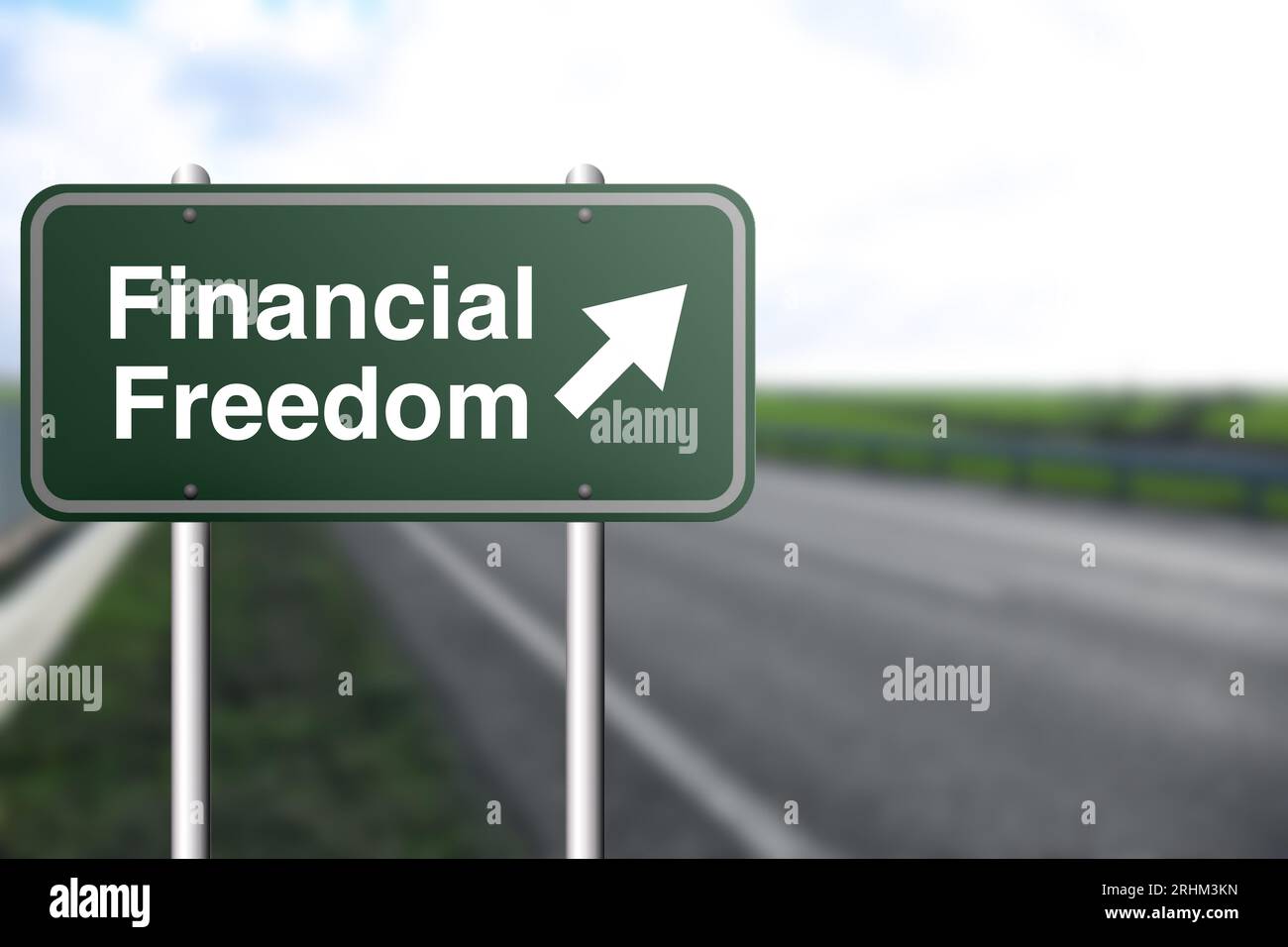 Financial freedom road sign hi-res stock photography and images - Alamy