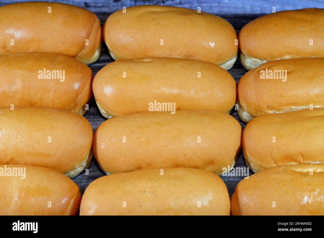Hot dog bun is a type of soft bun shaped specifically to contain a hot ...