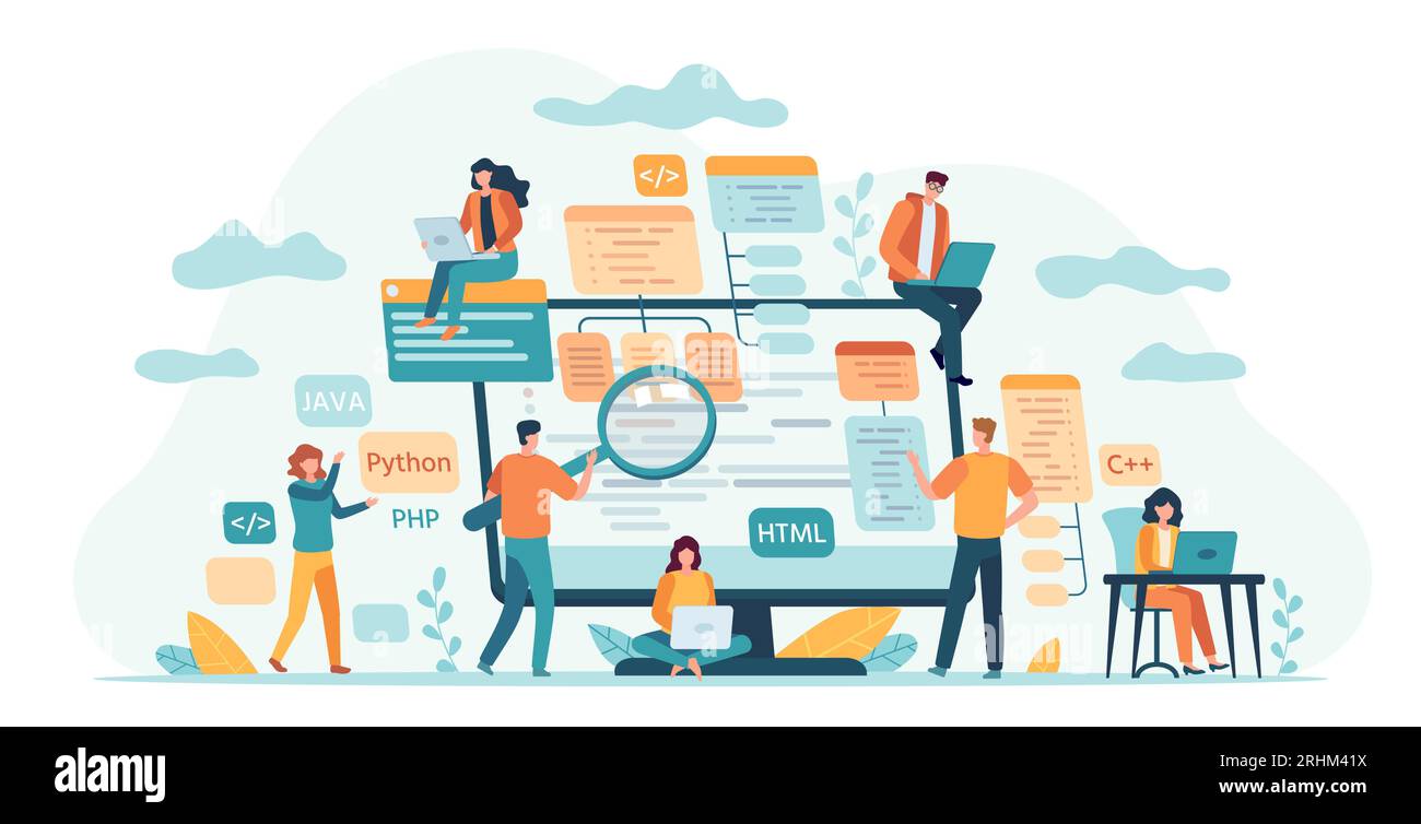 Coder group Stock Vector Images - Alamy