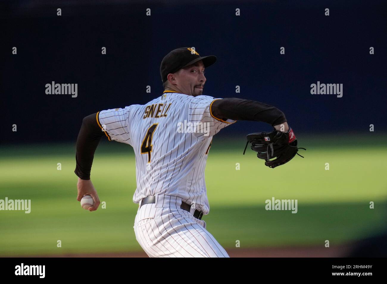 San Diego Padres starting pitcher Blake Snell works against a Baltimore ...