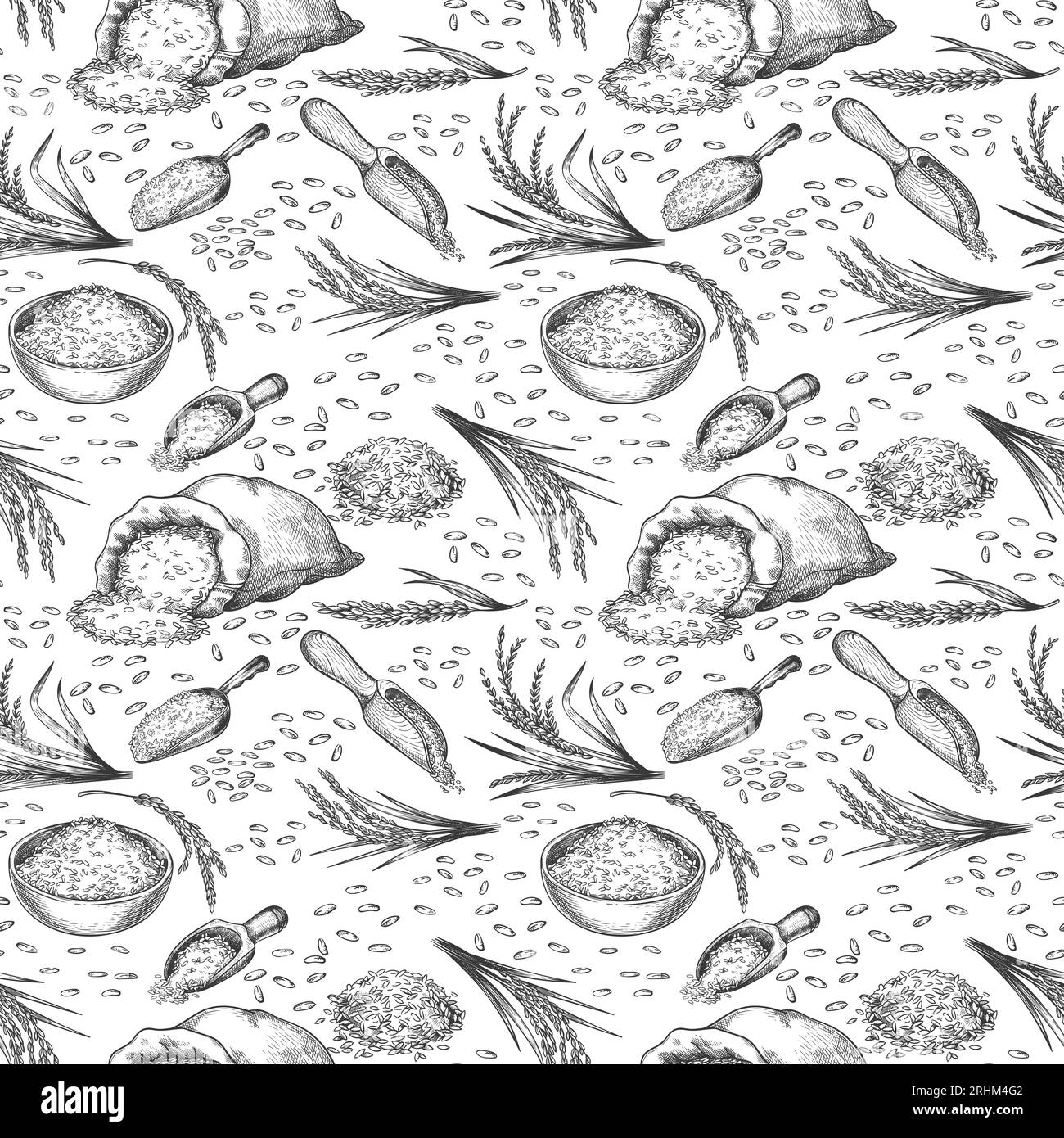 Grains of rice texture Cut Out Stock Images & Pictures - Alamy