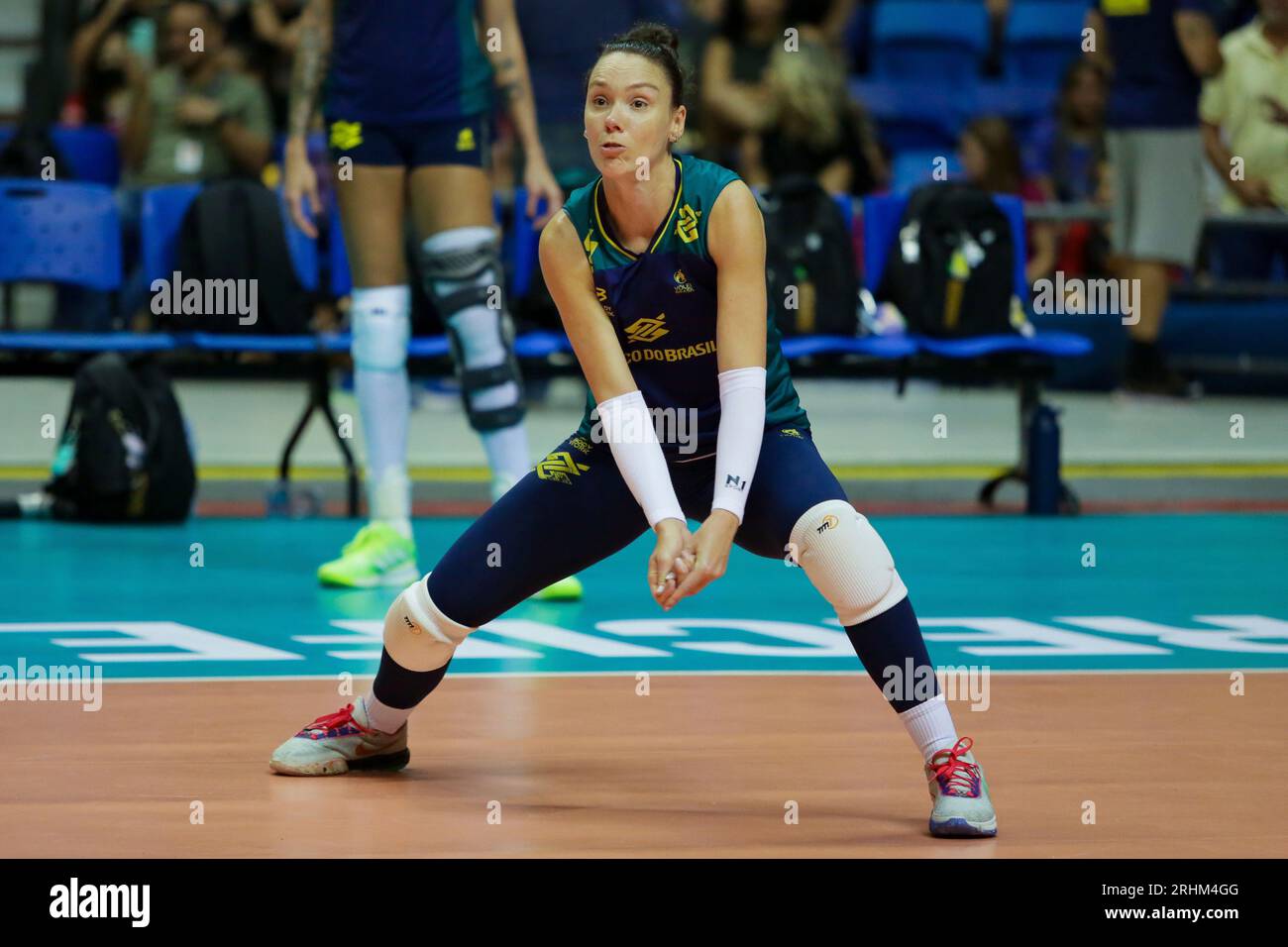 Recife, PE, 08/17/2023 - WOMEN'S VOLLEYBALL TEAM TRAINING - Player of the Brazilian volleyball ...