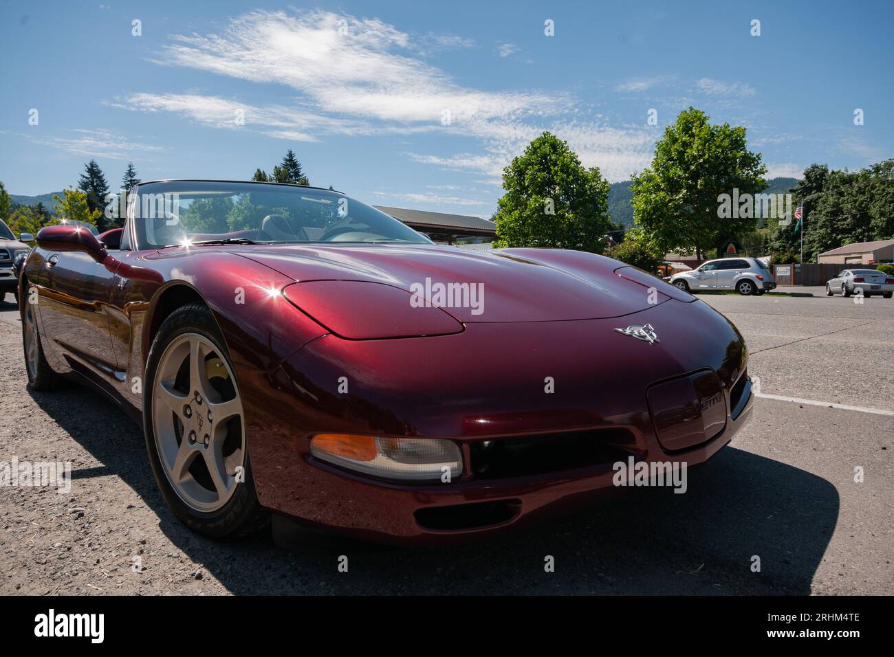 Colour photographs of a range of corvette stingray cars including close ...