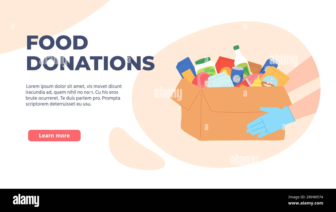 Giving food aid Stock Vector Images - Alamy